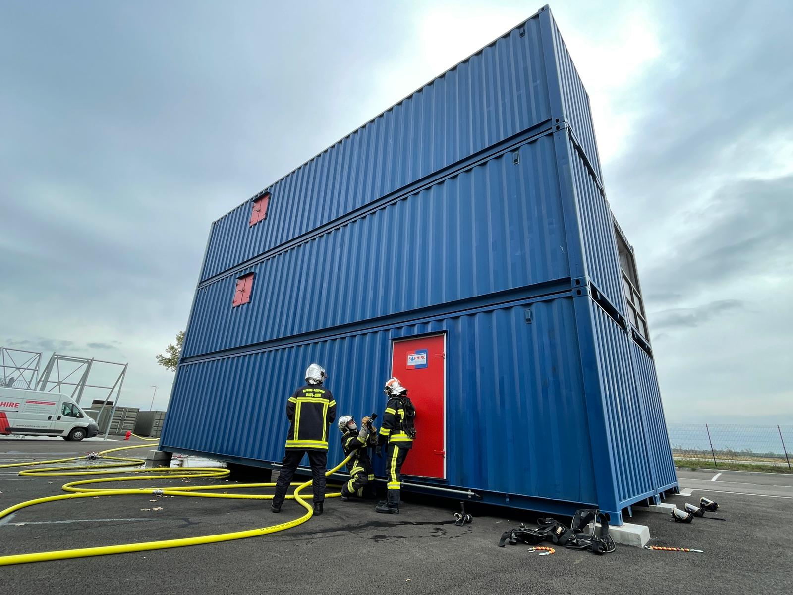 Caisson feu d'observation, caisson d'attaque pompiers feu réel